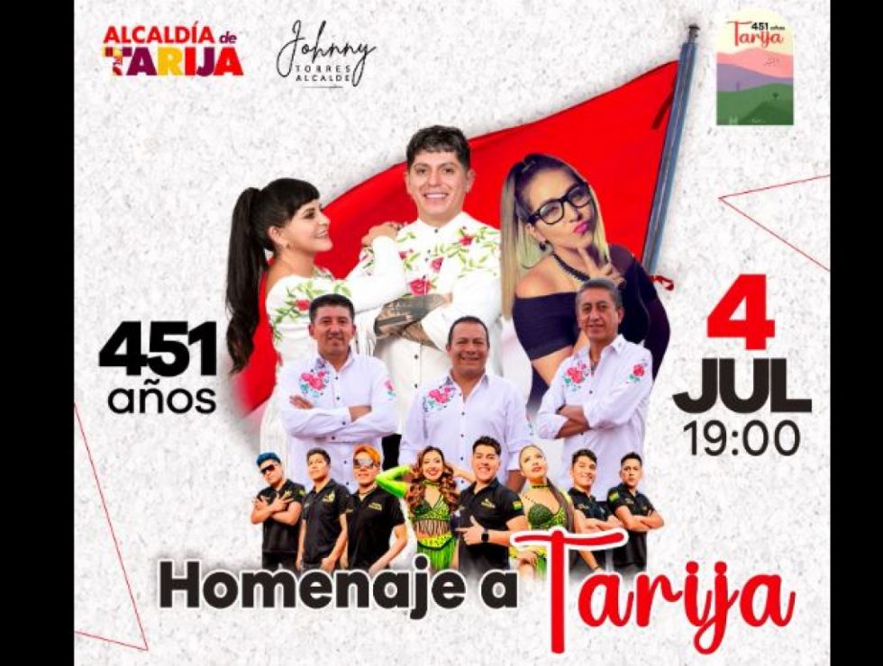Tarija celebrará sus 451 años con música en vivo y orgullo chapaco