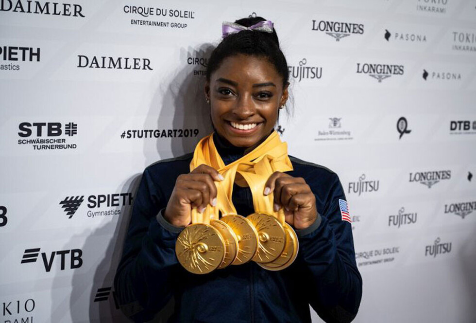 Simone Bills, la gimnasta más “ganadora” con 25 metales