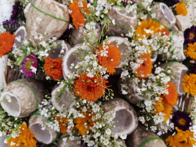 Corpus Christi: lucen las copas de ajipa en el Mercado Central
